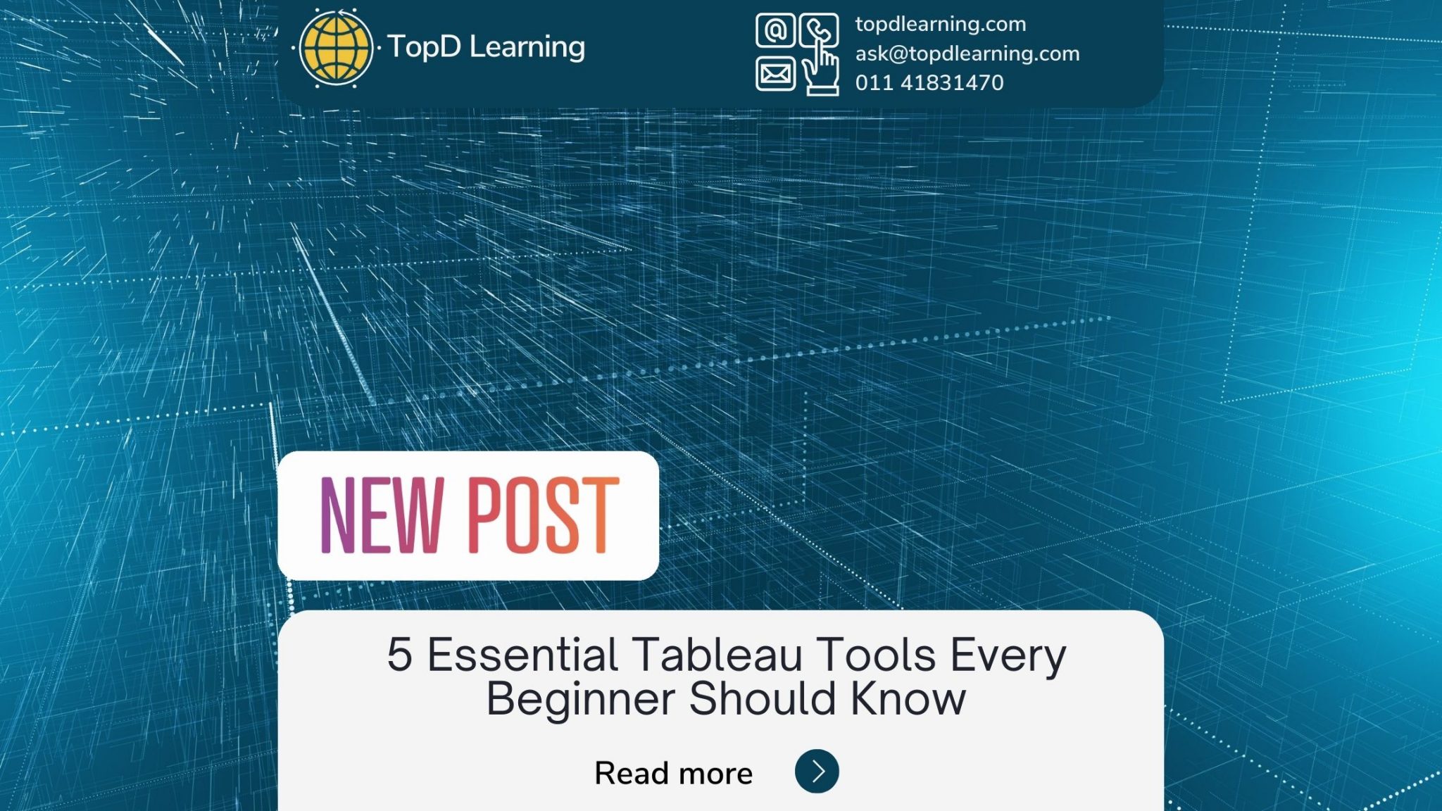 5 Essential Tableau Tools Every Beginner Should Know - TopD Learning
